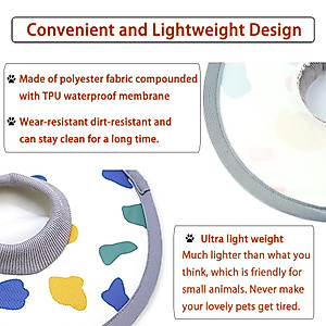 Konnfeir Cat Cone Collar 2pcs Adjustable Protective Collar for Pet Cat Recovery Collar Wound Healing (A-Milk, S+M)