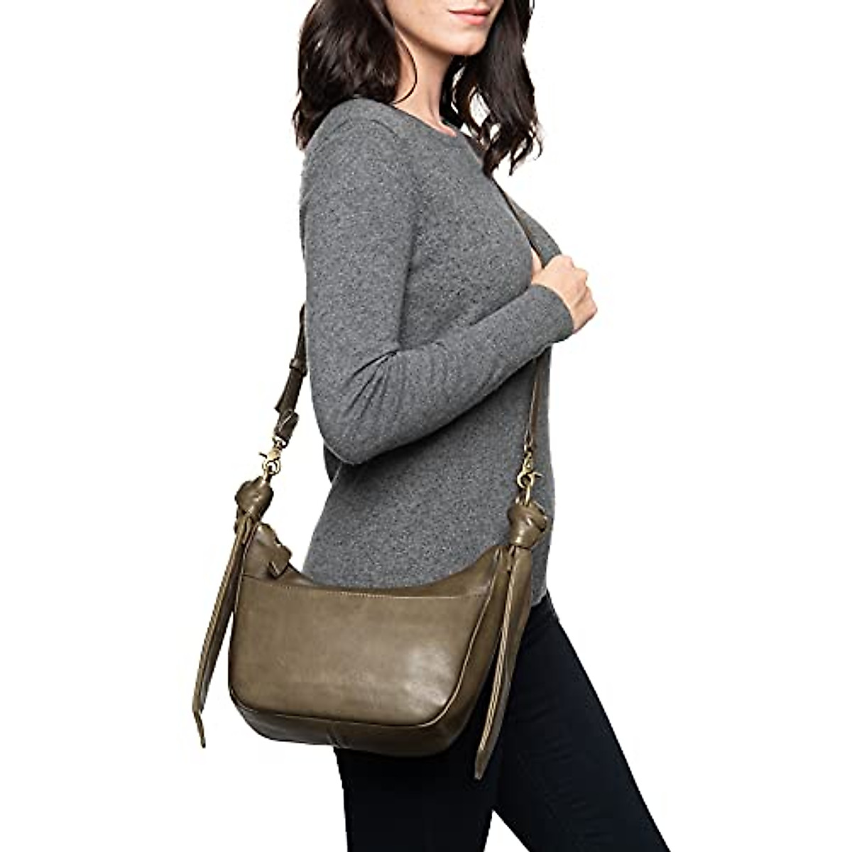 Frye womens Nora Knotted Crossbody, Khaki, One Size US