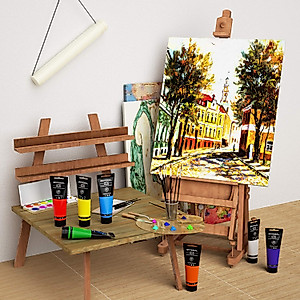 GOTIDEAL Acrylic Paint Titanium White Tubes(120ml, 4.1 oz) Non Toxic Non Fading,Rich Pigments for Painters, Adults & Kids, Ideal for Canvas Wood Clay Fabric Ceramic Craft Supplies (Titanium White)