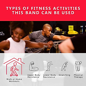 Walk at Home Resistance Bands 7 Ring Adjustable Resistance Bands for Working Out Home Workout Walking Exercise Workout Bands Fitness Program Exercise Bands Stretch Bands for Recovery, Blue