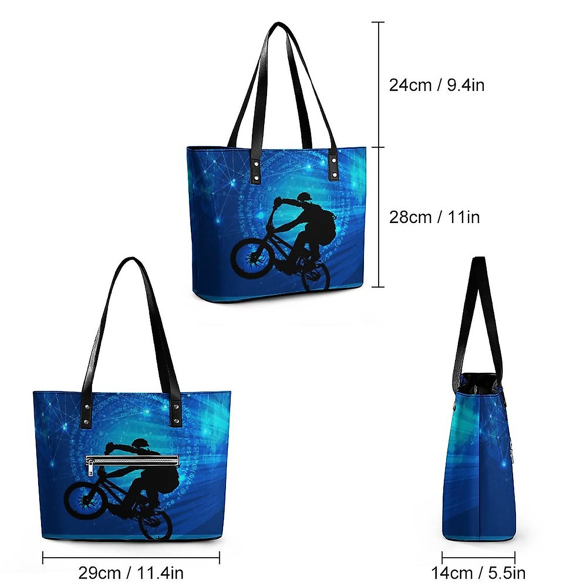 Womens Handbag Motorcycle Motocross Leather Tote Bag Top Handle Satchel Bags For Lady