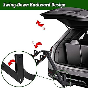 GUDE 2 Bike Rack Hitch Mount Rack, Heavy Duty Alloy Steel Bicycle Carrier with 2'' Hitch Receiver, Double Folding Arms Bicycle Rack for Car SUV Truck