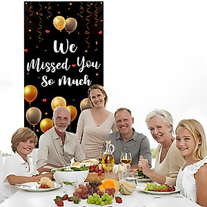 Kimini-Ki We Missed You So Much Door Banner, Going Away Farewell Banner, Co-worker Retirement Welcome Home Military Returning Party Sign