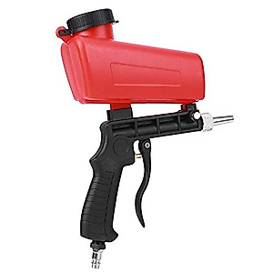 Abrasive Air Sand Blaster Hand held Gun Replaceable Steel Nozzle Industrial Supplies Length Approx 255mm with Accessory Bag for Spray Polishing