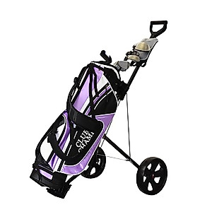 Jef World Of Golf Deluxe Steel Golf Cart, Black