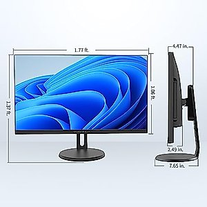 24” All-in-One Computers, Intel i5 Quad-Core Desktop Computer with Camera, 16G Ram 512G SSD IPS HD Display, WiFi Bluetooth for Home Entertainment Business Office