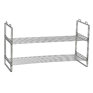 Household Essentials Stackable Two-Tier Shoe Rack, Chrome