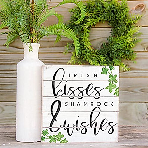Simply Said, INC Perfect Pallets Petites - Irish Kisses & Shamrock Wishes, 8x8 in Wood Sign PET18688