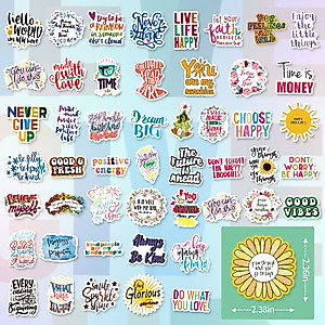 300pcs Inspirational Stickers for Teens, Adults, Motivational Encouraging Stickers for Laptop, Water Bottles, Waterproof Quote Stickers for Journal, Positive Back to School Stickers
