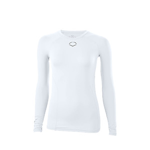 EvoShield Women's Standard Long Sleeve, Team White, Large