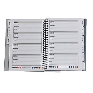 RE-FOCUS THE CREATIVE OFFICE, Password Book Keeper, Black, Small, Mini, Alphabetical Tabs, Spiral Bound, Removable Sheets, Journal Organizer, Includes, Website, Address, Username, Password