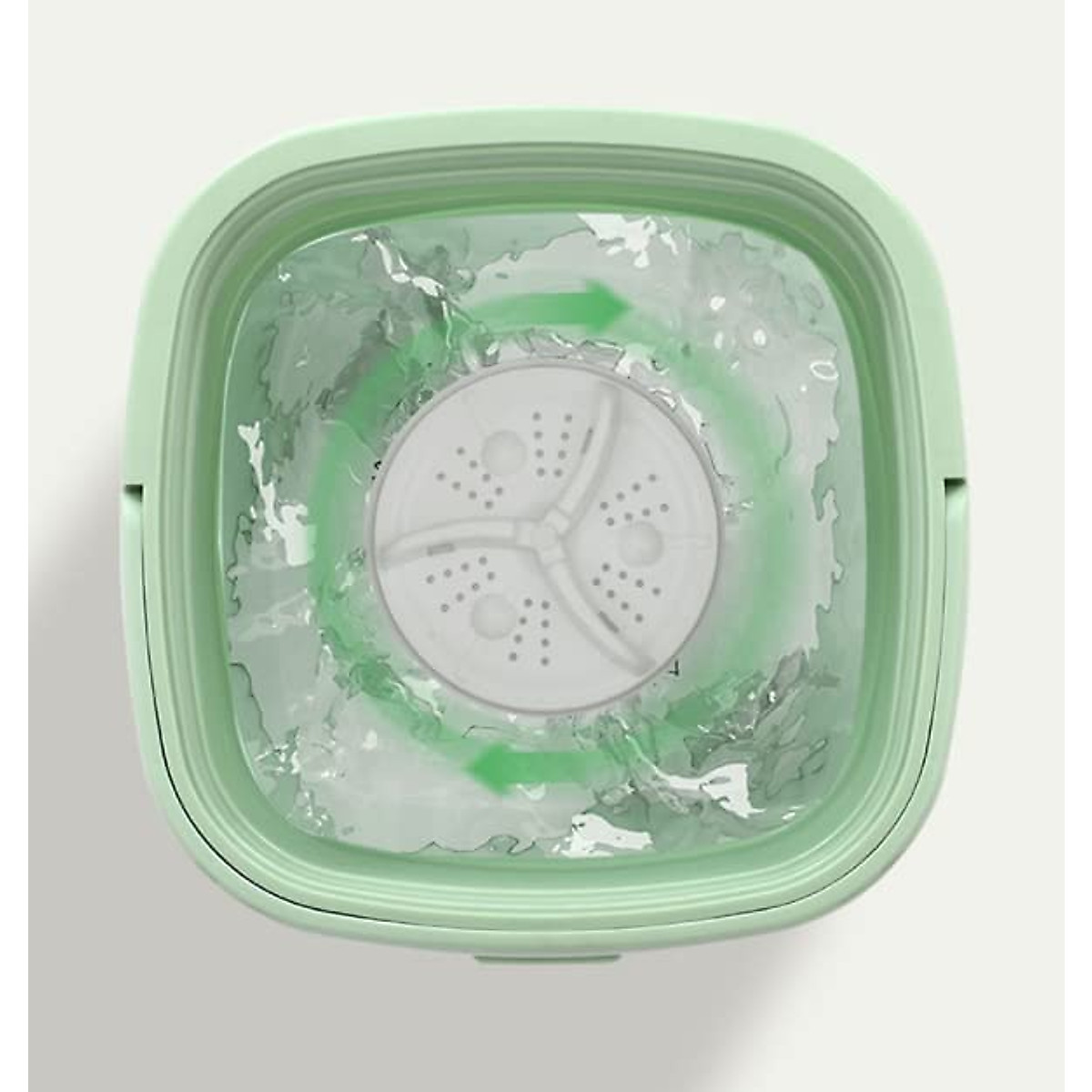 LiveGo Portable Washing Machine and Dryer Combo Perfect for Apartments, Dorms, and RVs Mini Foldable Washer with Disinfection Function - Convenient and Travel-Friendly Laundry Solution (green-6.5L)