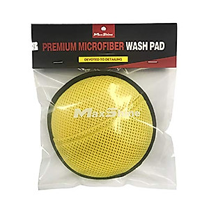 Maxshine Microfiber Waxing Applicator Pad - Breathable Finger Pocket for Easy, Convenient Car Waxing, Ultra-Soft, Diameter: 5.65 inch