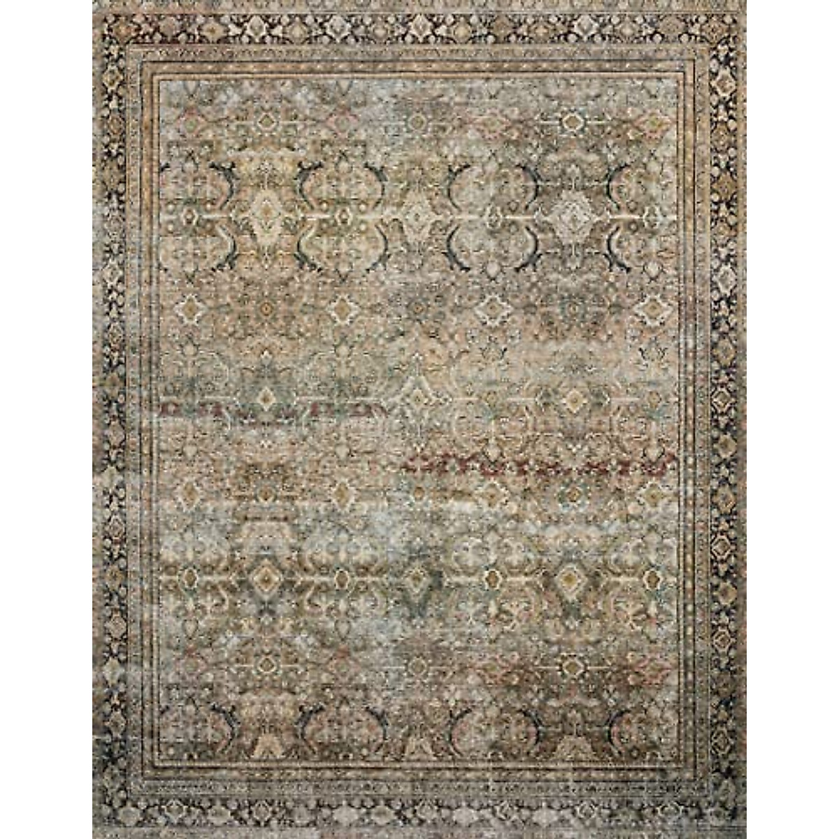 Loloi II Layla Olive/Charcoal 2'-3" x 3'-9" Accent Rug