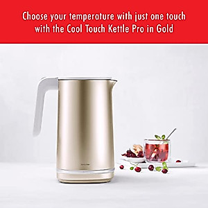 ZWILLING Enfinigy 1.56-qt Cool Touch Electric Kettle Pro, Cordless Tea Kettle, Gold