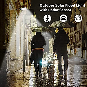 Duewot 70 LED Solar Street Lights - Motion Sensor, IP66 Waterproof, Super Bright Lighting for Gutter, Patio, Fence, Barm, Sign, Yard and Streets