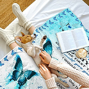 NIAXAYER Bonus Daughter Gifts Blanket from Bonus Mom Dad, Gift for Bonus Daughter for Birthday Christmas Graduation Day, Step Daughter Gifts from Stepparents Throw Blankets 60"x80"