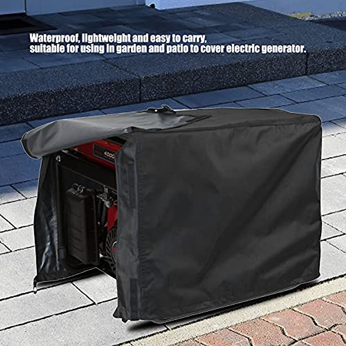 Generator Cover, Thicken Generator Tent Cover While Running Compatible Universal Portable Generator Cover for Outdoor 35 x 26 x 28in(Black)