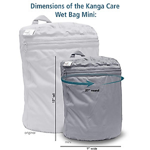 Kanga Care Wet Bag Mini Seam Sealed Waterproof 3D Dimensional for Baby Cloth Diapers, Travel, Beach, Pool, Gym, Swim | Finn