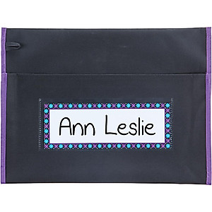 Really Good Stuff Classic Student Book Collection Chair Pockets – 6 Pack – Black/Purple