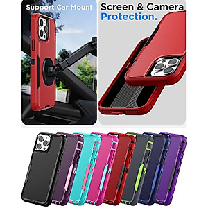 AICase Case for iPhone 12/12 Pro,Support Magnetic Car Mount Heavy Duty 2-Layer Pocket-Friendly Durable Military Grade Protection Shockproof/Drop Proof Protective Cover for iPhone 12/12 Pro_4