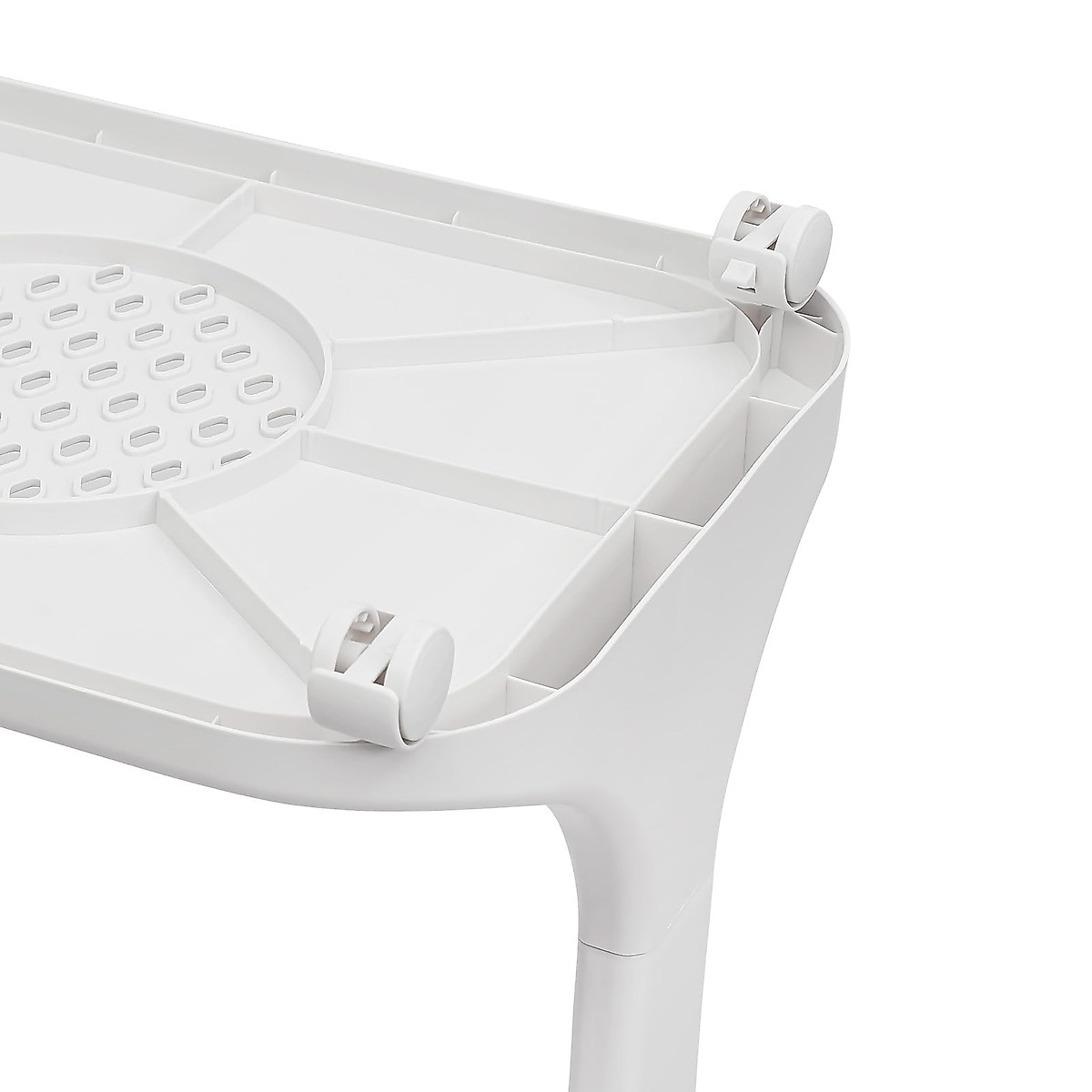 Laundry Basket, 3 Tier Sorter Clothes Storage Hampe Organizer Shelf Rolling Cart With 4 Wheels 55.12lbs Load White For Kitchens, Bathrooms, Bedrooms, Dormitories, Classrooms, Laundry Rooms