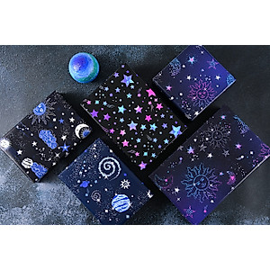 Titiweet Galaxy Wrapping Paper,Birthday Wrapping Paper for Men Women, 12 Sheets Constellation Wrapping Paper for Birthday Wedding Christmas, 20x28 Inches Per Sheet (Galaxy Constellation(12 sheets))
