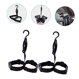 Toddmomy Shoe Rack Boot Hanger Outdoor Clothes Drying Rack Belt Hanger 2 Sets Wader Boot Dryer Multifunctional Boot Drying Rack Wader Storage Rack Hanging Strap Fishing Boot Accessory Black