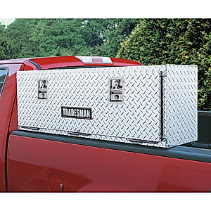 Lund 8190T 90-Inch Aluminum Top Mount Truck Tool Box, Diamond Plated, Silver