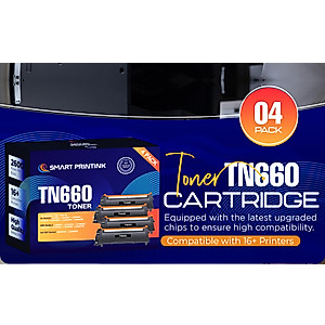 Smart Printink TN660 Toner Cartridge (4 Packs)