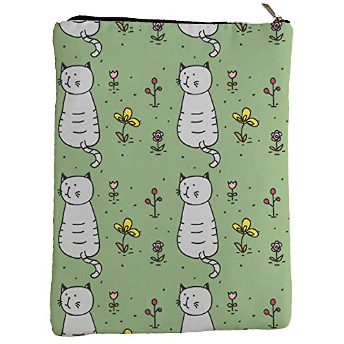 Cute Cats with Flowers Book Sleeve - Book Cover for Hardcover and Paperback - Book Lover Gift - Notebooks and Pens Not Included