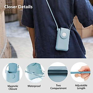 BONE Crossbody Phone Bubble Bag 1, Cell Phone Purse with Shock-Absorbing Design & Magnetic Closure, Adjustable Silicone Shoulder Lanyard Strap (Black)