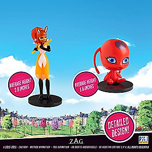 P.M.I. Miraculous Ladybug Designs Topeez | 12 Miraculous Ladybug Topeez Out of 16 Designs in 1 Pack | 6 Topeez and 2 Rare Hidden Mystery Topeez (Assortment B)