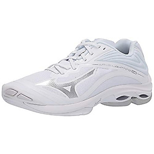 Mizuno Wave Lightning Z6 Womens Volleyball Shoe, White, 10