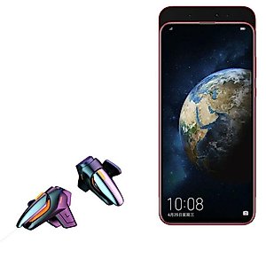 BoxWave Gaming Gear Compatible with Honor Magic 2 3D (Gaming Gear by BoxWave) - Touchscreen QuickTrigger, Trigger Buttons Quick Gaming Mobile FPS for Honor Magic 2 3D - Jet Black