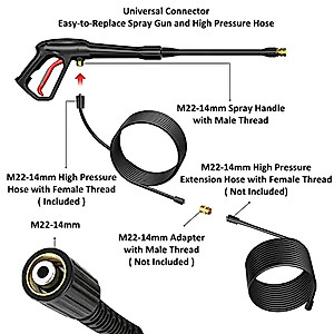 Workmoto Electric Pressure Washer, Power Washer with Foam Cannon, 4 Quick Connect Nozzles, 3900 PSI 2.4 GPM
