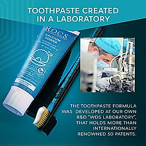 R.O.C.S. Toothpaste - Mineralin Formula with Calcium, Bromelain and Xylitol - Best for Removing Plaque and Strengthening Enamel - Non-Fluoride Oral Care (Calcium Power, Pack of 1)
