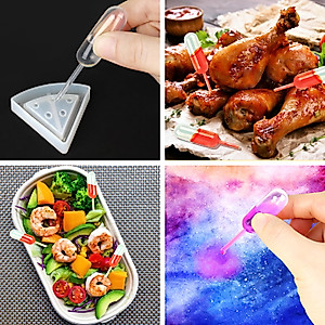 Teenitor Cupcake Pipettes, 60Pcs 4ml Alcohol Infuser Plastic Pipettes Dropper Squeeze Dropper Disposable Mini Flavor Liquor Infuser for Chocolate Strawberries Cupcakes