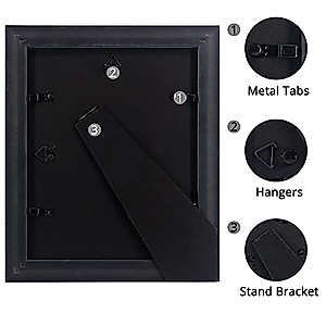 GraduationMall 8x10 Picture Frames, Real Glass, Display Photos for Wall or Tabletop, Mahogany with Gold Beads, 2-Pack