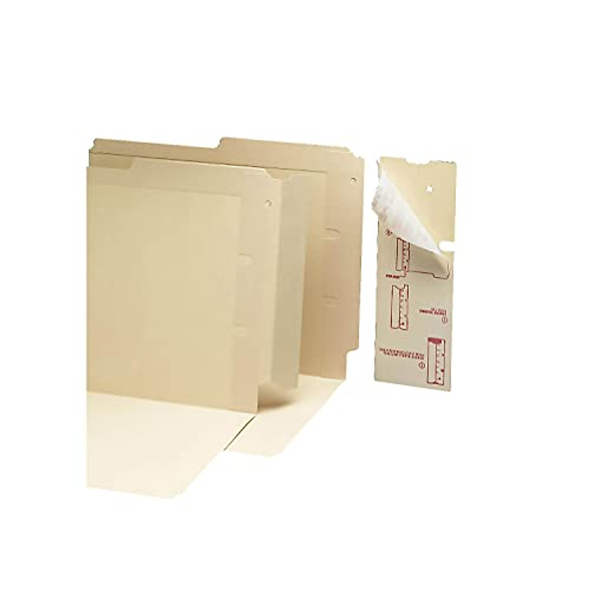 Smead Folder End Tab Converter, Reinforced 8" High Tab, Letter/Legal, Manila, 500 per Box (68080)