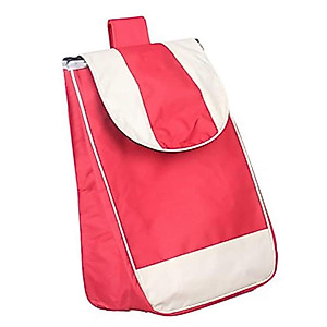 Shopping Cart Replacement Bag - 41L Trolley Bags For Shopping Cart, Oxford Cloth Waterproof Storage Bag, Portable Trolley Replacement Bag, Shopping Trolley Storage Bag, L35x W20x H58cm ( Color : Red )