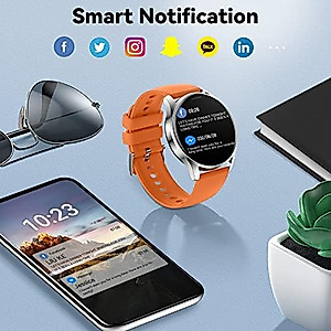 Smart Watch for Men Women Waterproof HD Fitness Tracker Watch with Heart Rate Monitor Sleep Tracker Pedometer Smartwatch Compatible with iPhone Samsung