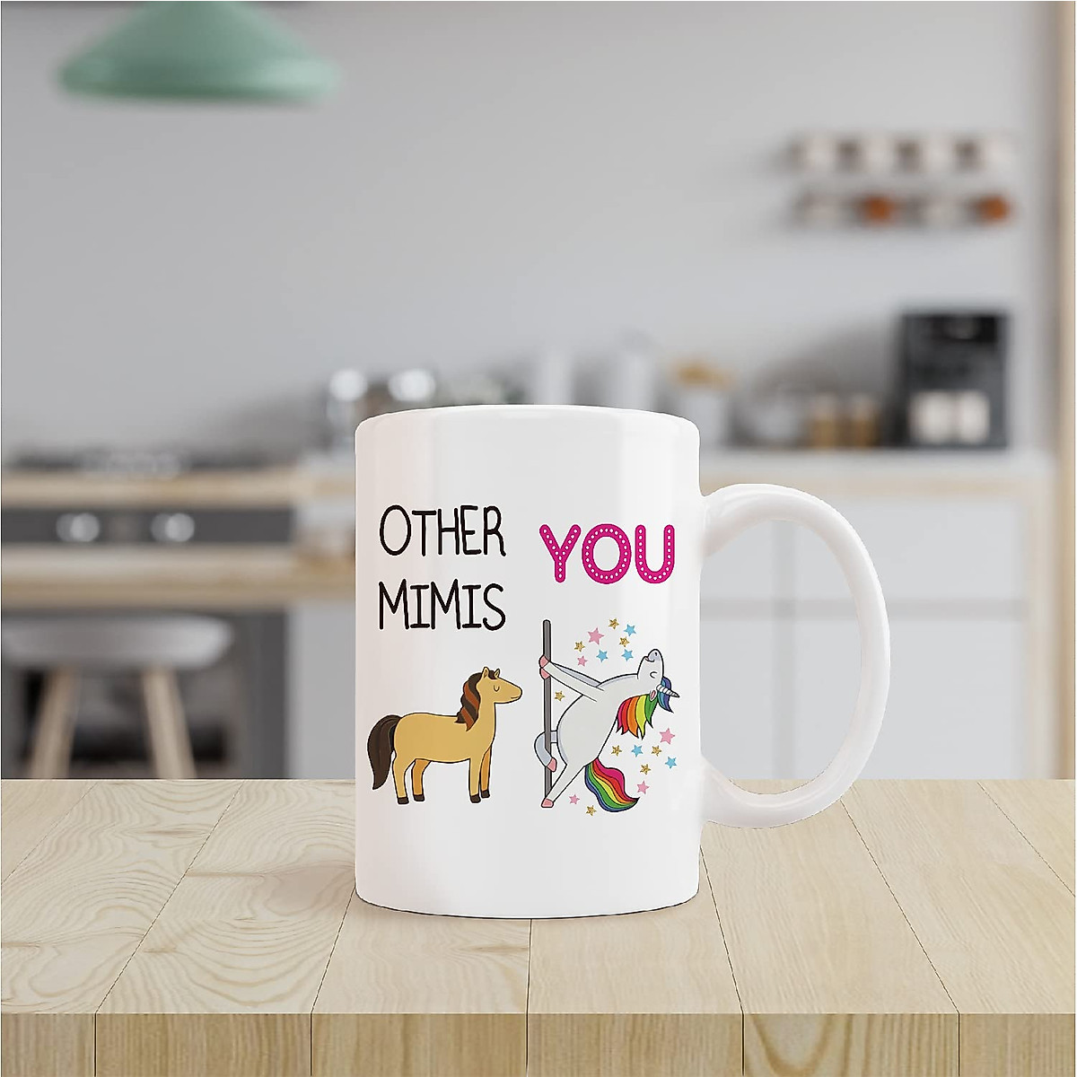 kunlisa Best Mimi Mug Cup,Other Mimis VS You Cute Unicorn Ceramic Mug-11oz Coffee Milk Tea Mug Cup,Grandmother Grandma Mimi Birthday Mother's Day Gifts From Grandson Granddaughter