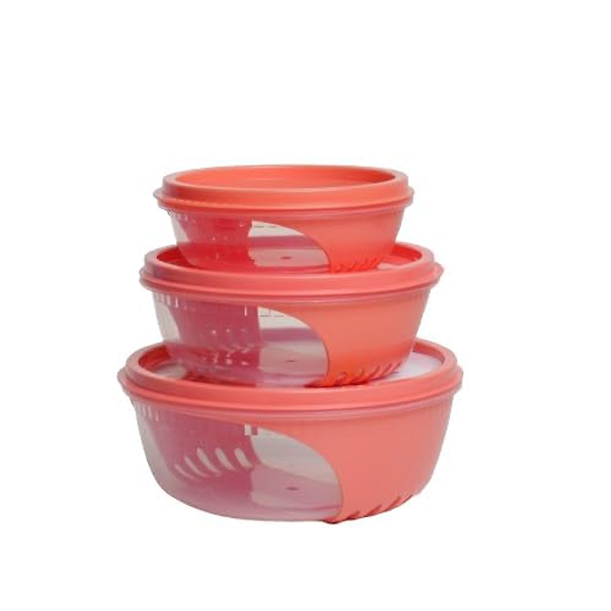 Unica Round Containers with Lids, Microwavable & Airtight, Freezer-safe Containers, BPA-free and Dishwasher Safe Meal Prep Container Set of 3, 15, 26, 39 oz, 6.9x6.9x3.01 in