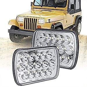 7x6 5x7 LED Lights 2PCS, H6054 LED Lights Rectangle 6054 H5054 Light Hi/Low Sealed Beam for Chevy Blazer Express Van, for Je-ep YJ XJ Cherokee Truck Van