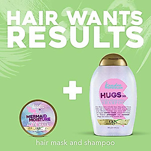 OGX Kandee Johnson Collection Mermaid Moisture Deep Conditioning Hair Mask for Color-Treated Hair, Sulfate-Free Surfactants Moisturizing Treatment for Dry Damaged Hair, 6 oz, Floral