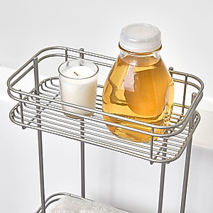 iDesign Weston 3-Tier Shower Shelf Organizer for Shampoo, Conditioner, Soap, Cosmetics, Beauty Products, 10.34" x 6.5" x 25.9", Satin