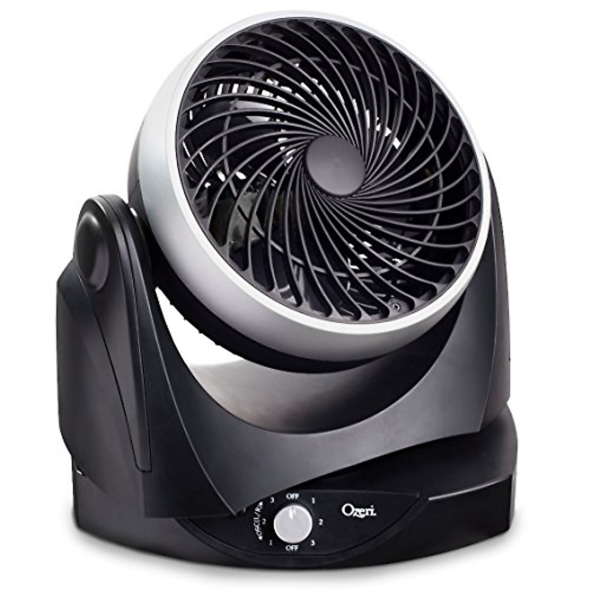 Ozeri Brezza II Dual Oscillating 10" High Velocity Desk Fan, Black