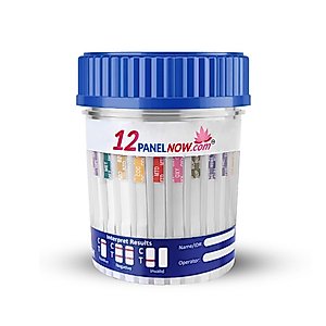12 Panel Drug Test Cup with ETG, Tests for 12 Drugs Including Alcohol and Fen, 99% Accurate, AMP, BUP, BZO, COC, ETG, Fen, MET, MTD, OPI, OXY, PCP, THC (25)