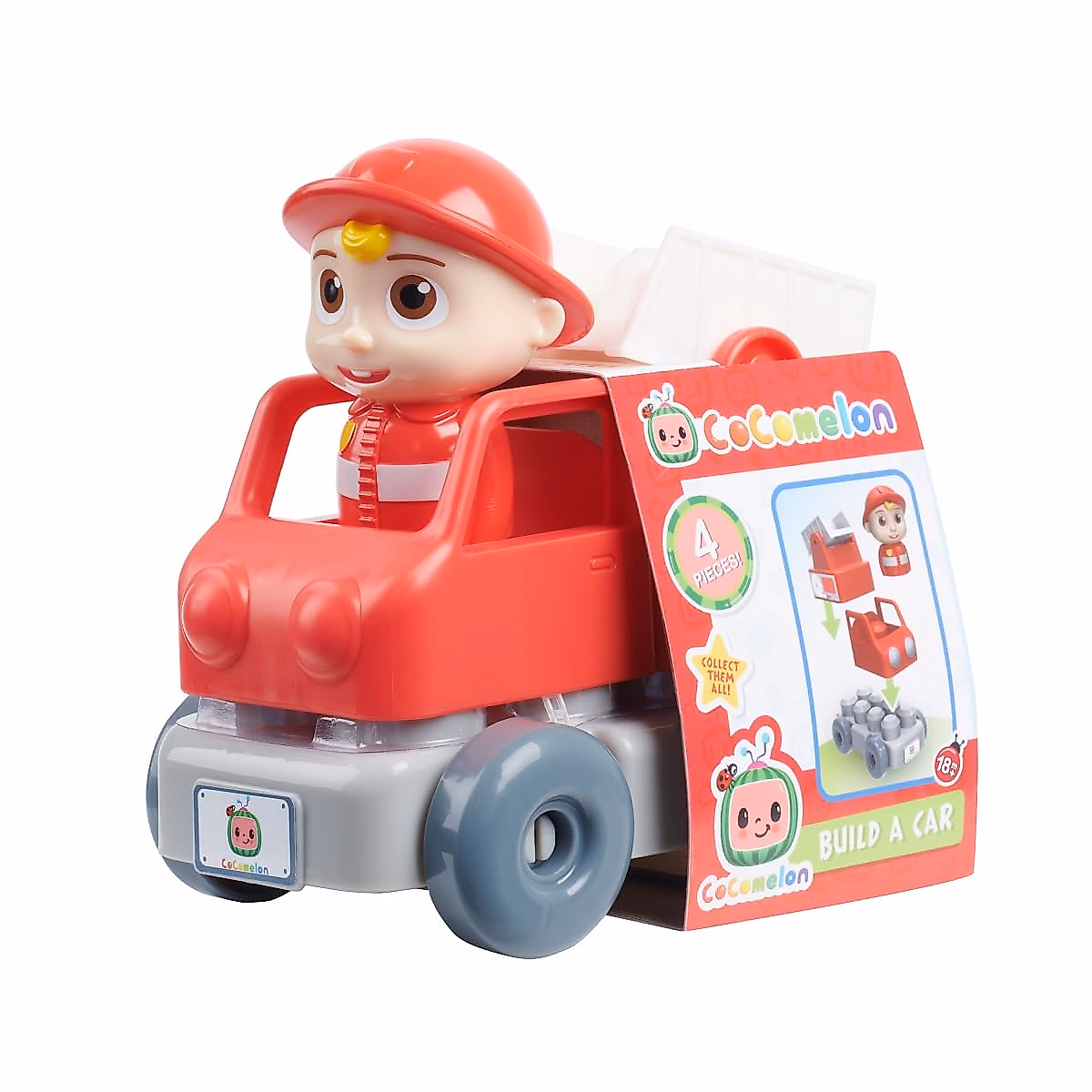 Cocomelon Build A Vehicle Playset, Includes 3 Vehicle Sets, Styles May Vary, Officially Licensed Kids Toys for Ages 18 Month by Just Play